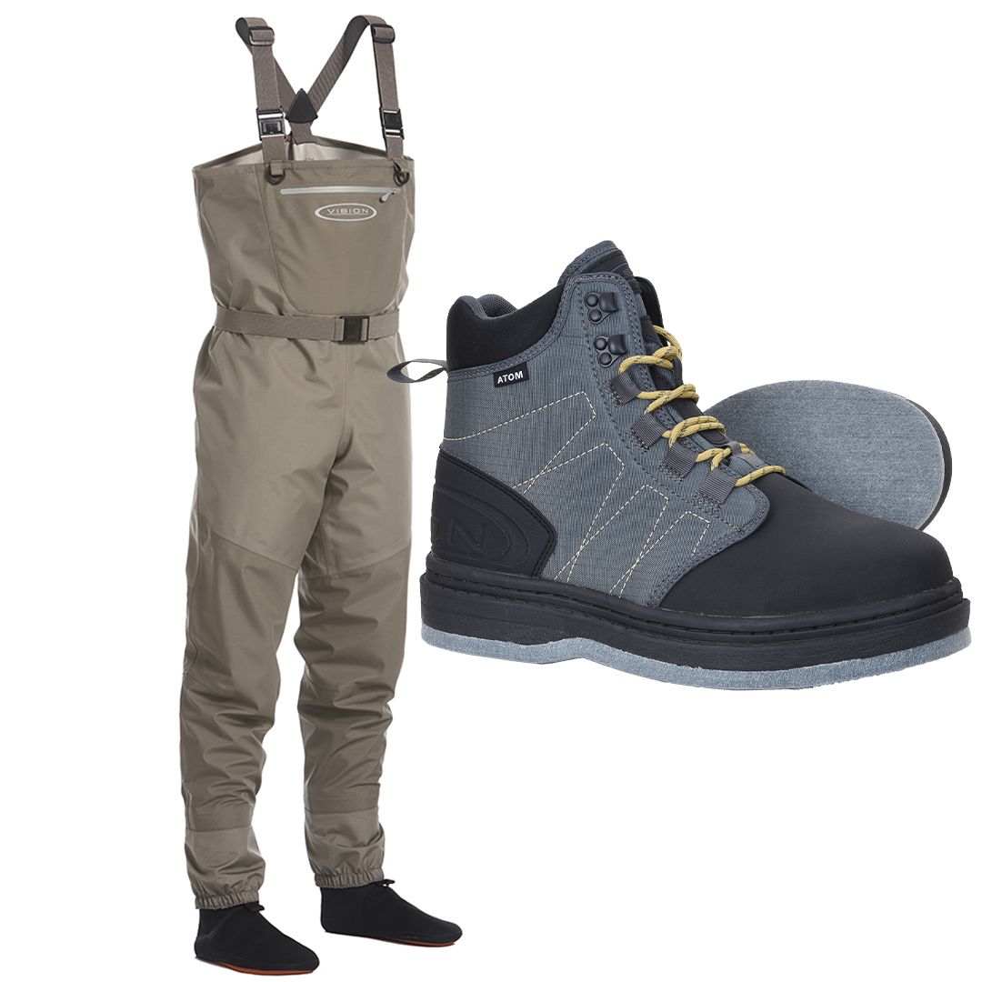 Vision Atom Waders Sæt. Solide waders til en ultra lav pris!