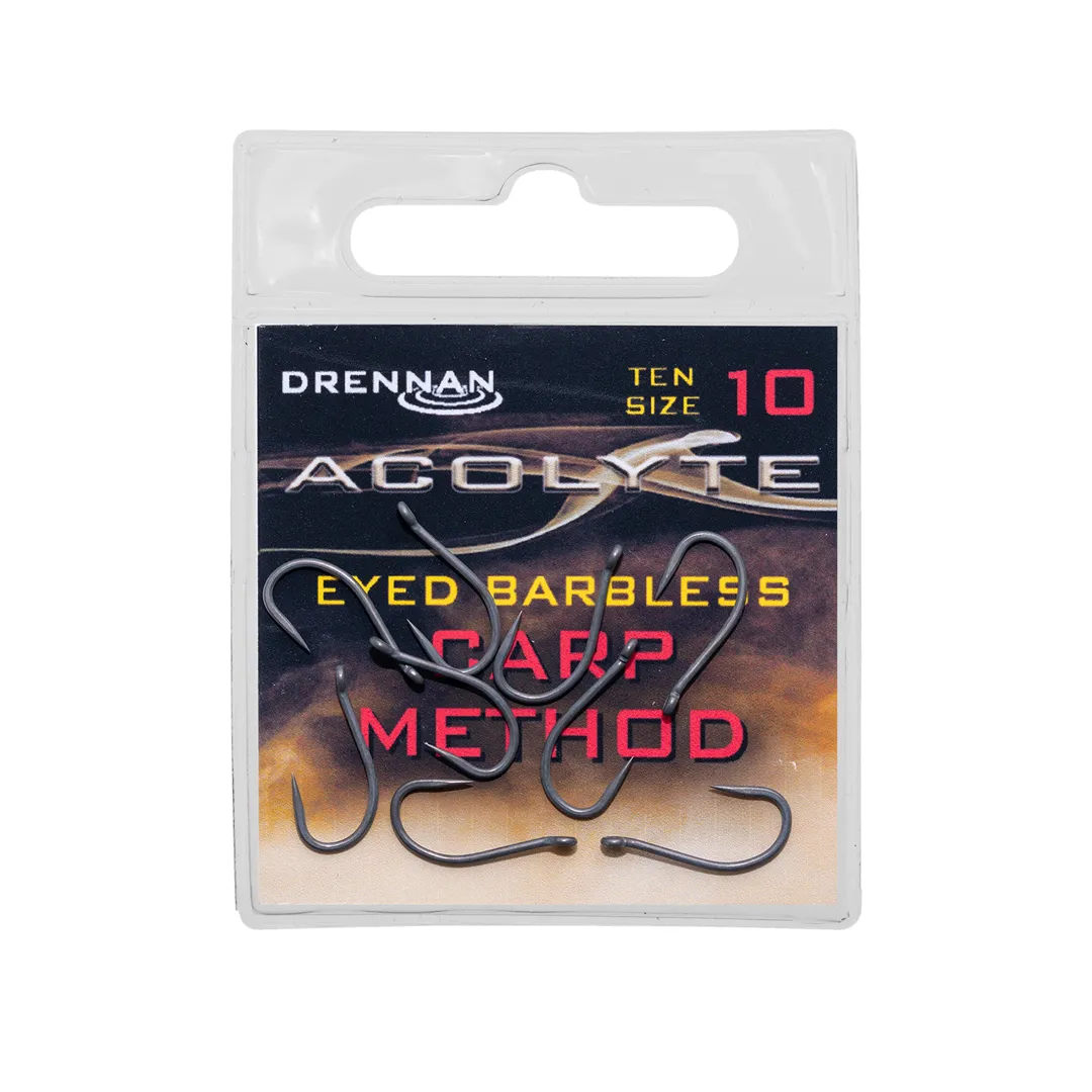 Drennan Acolyte Eyed Barbless Carp Method Kroge – Ekstra Stærke | Effektlageret