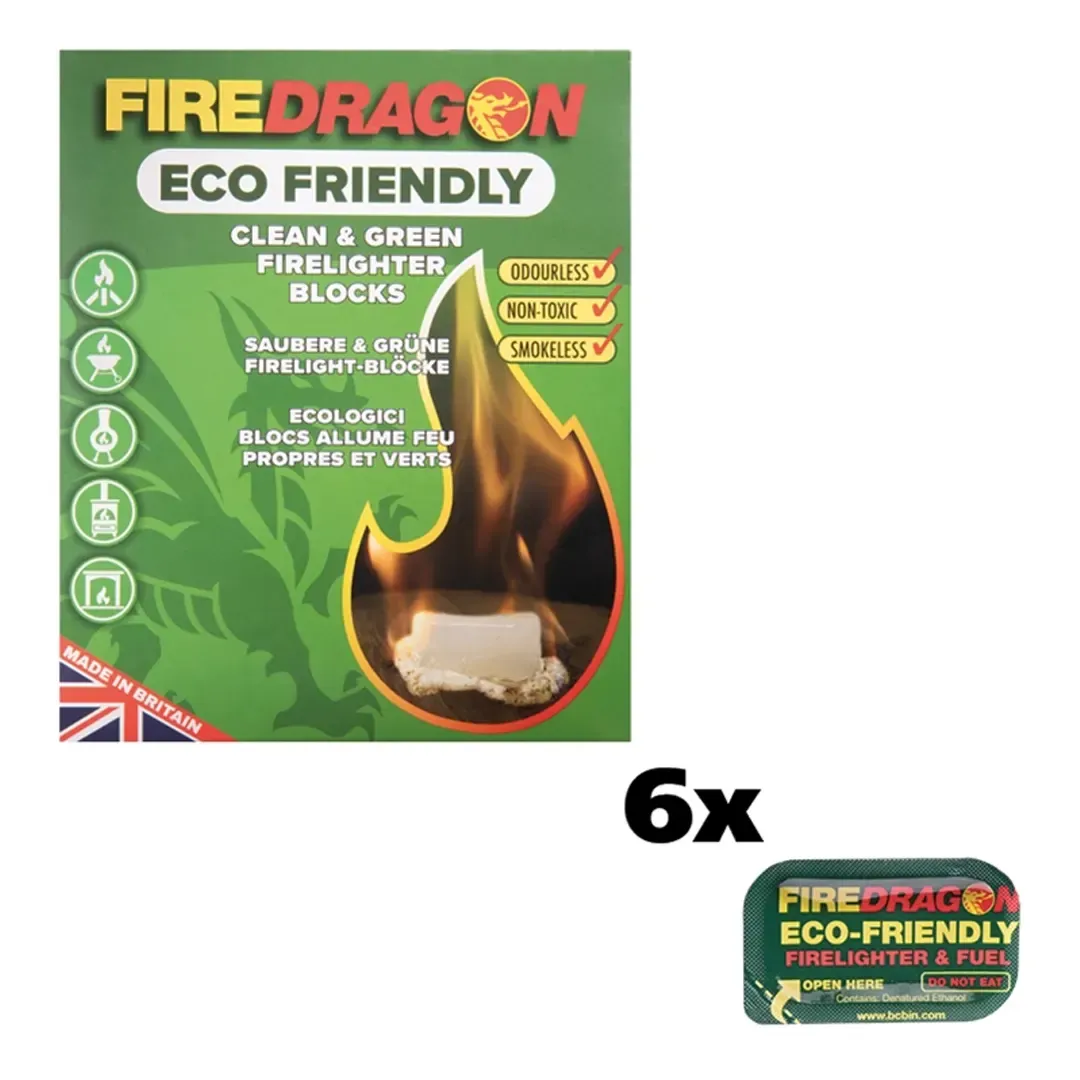 Fire Dragon Brændstofblokke – 6 stk Miljøvenlig