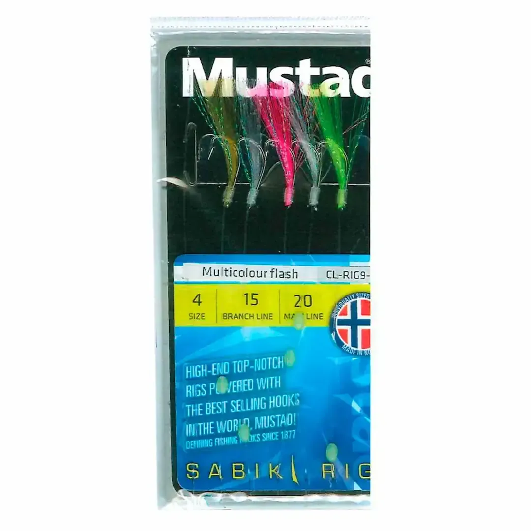 Mustad Sabiki Multicolour Flash - Silde/Makrelforfang - EFFEKTLAGERET ApS
